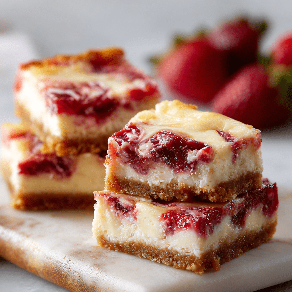 Strawberry Cream Cheese Squares : Soft, Sweet, and Swirled with Berry ...
