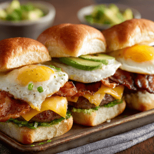 Brunch Sliders Trio : Bacon, Sausage & Avocado on One Delicious Tray ...