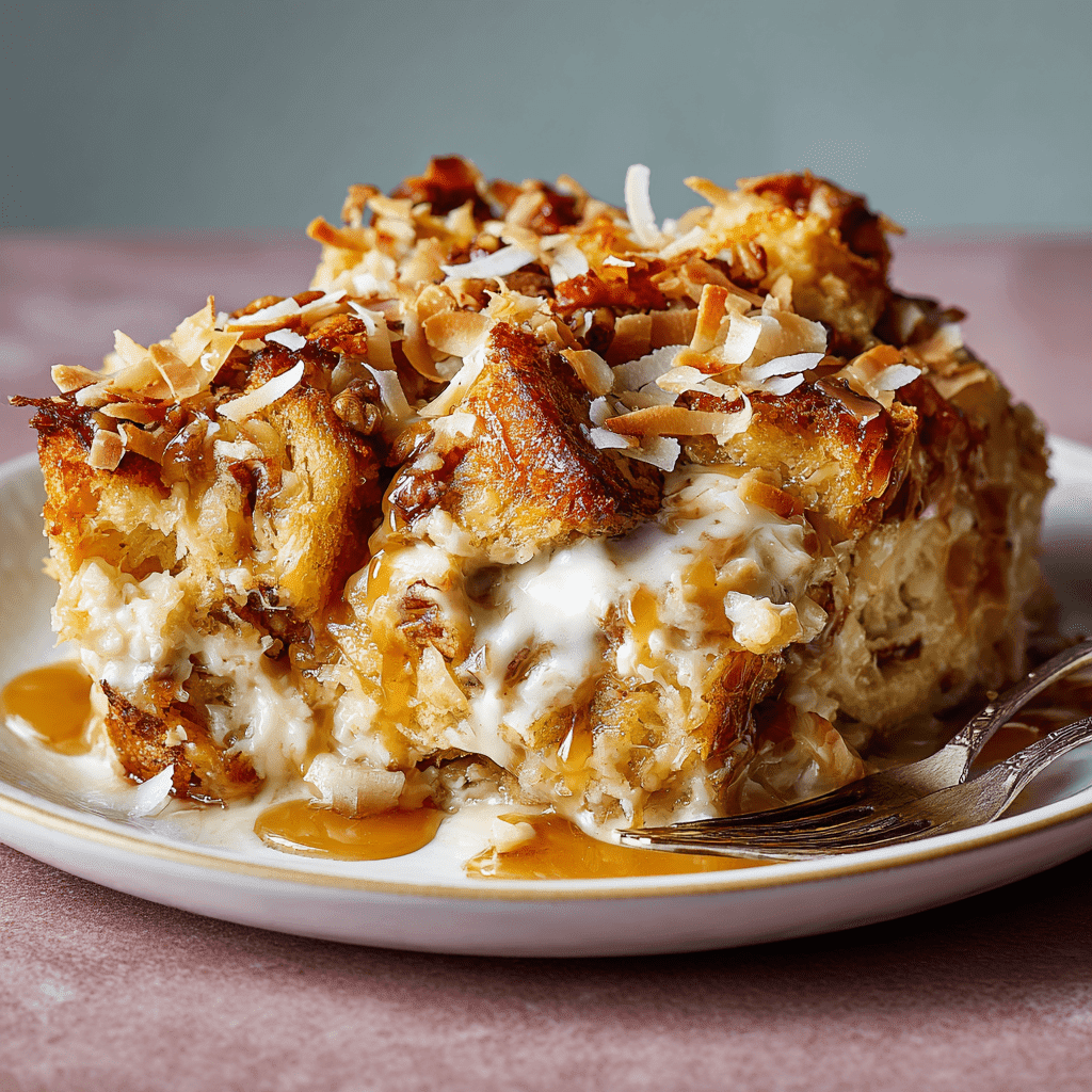 Toasted Coconut Pecan Bread Pudding : Rich, Nutty & Irresistibly Golden ...