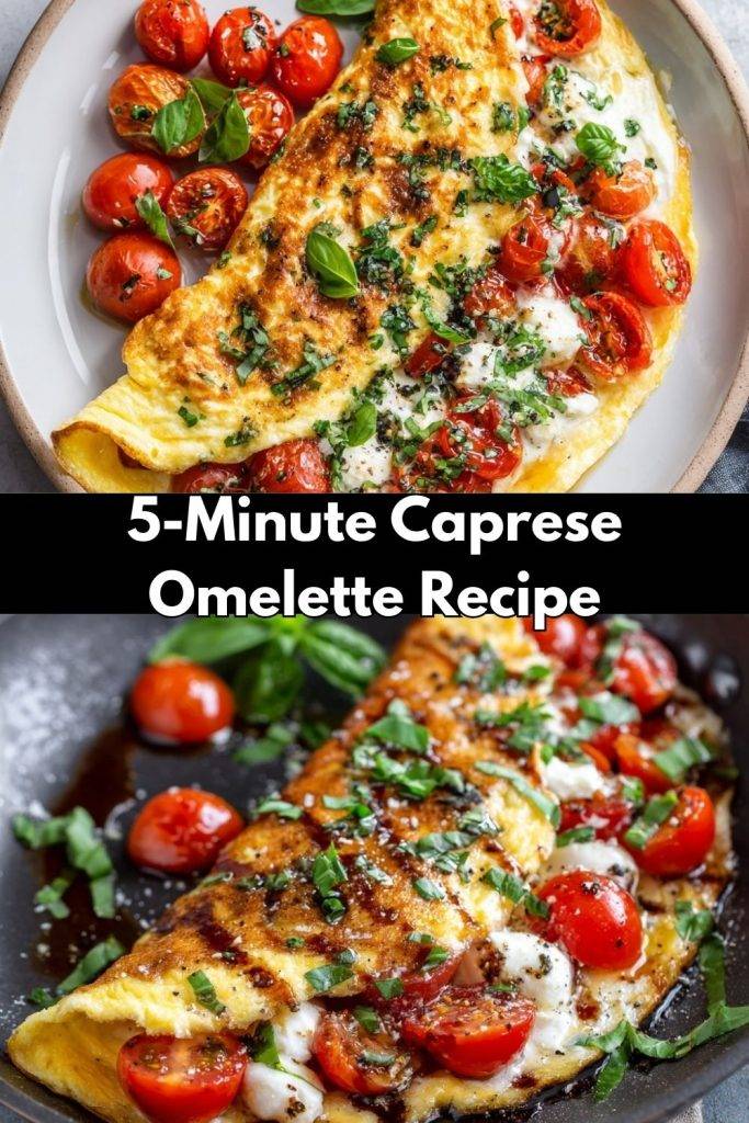 Amazing Caprese Omelette with Fresh Basil : Ready in Just 5 Minutes ...