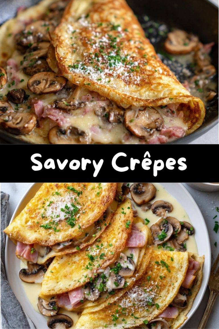 Savory Crêpes : Gruyère, Ham & Mushroom Perfection - Tasty Chow