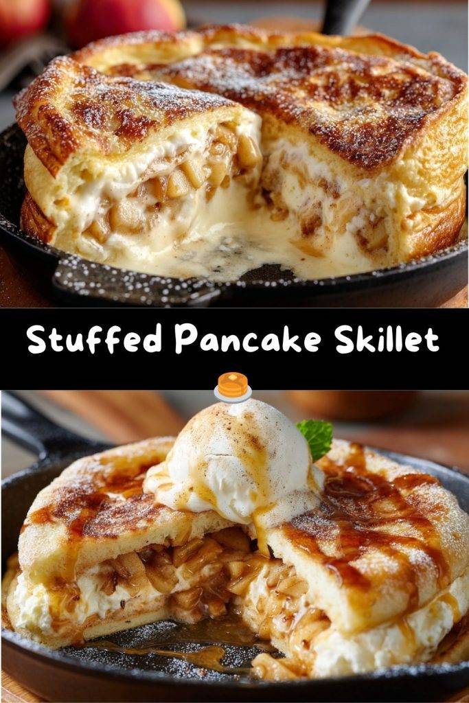 Stuffed Pancake Skillet : Fluffy, Golden & Filled with Sweet Surprise ...