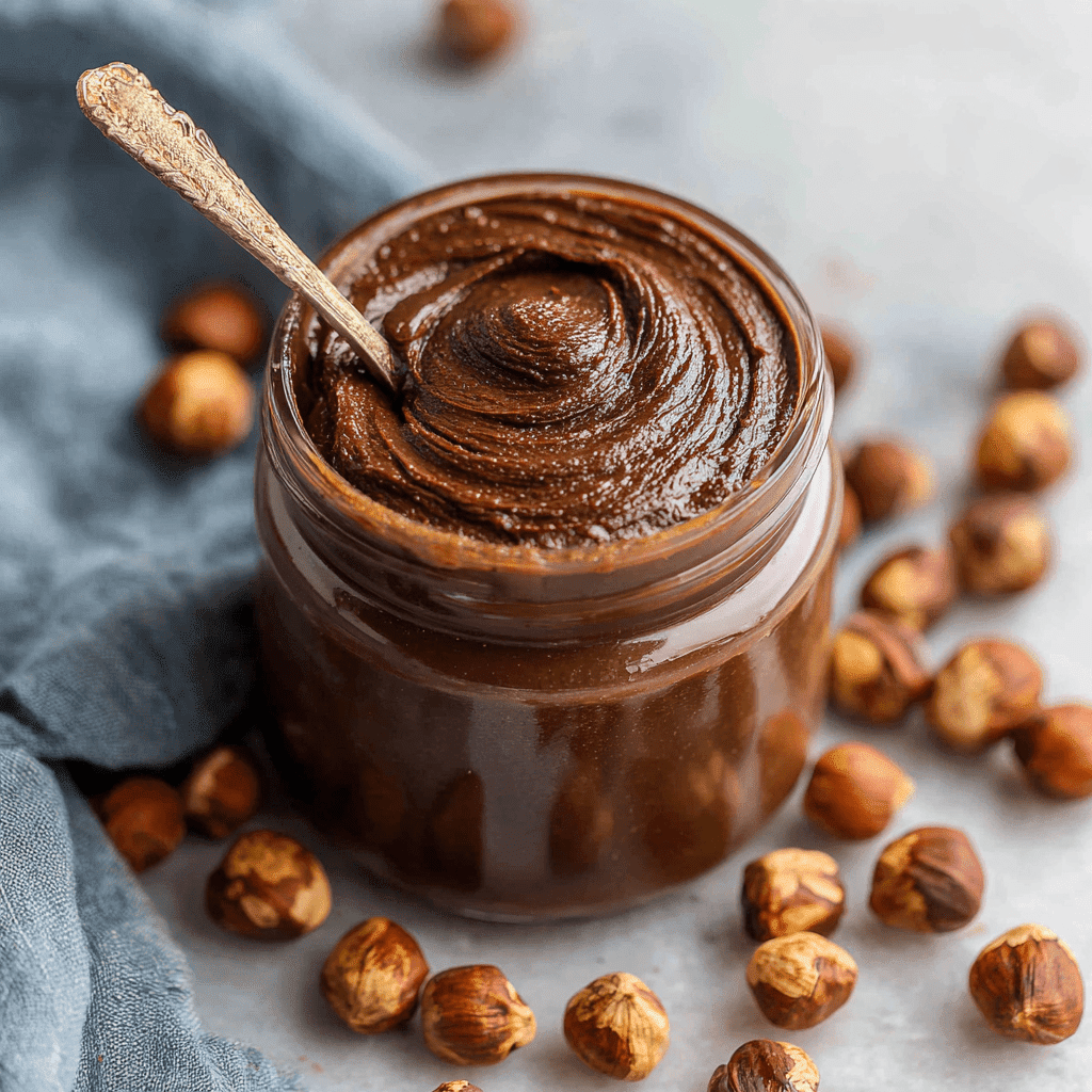 Healthy Homemade Nutella : Clean Chocolate Hazelnut Spread - Tasty Chow
