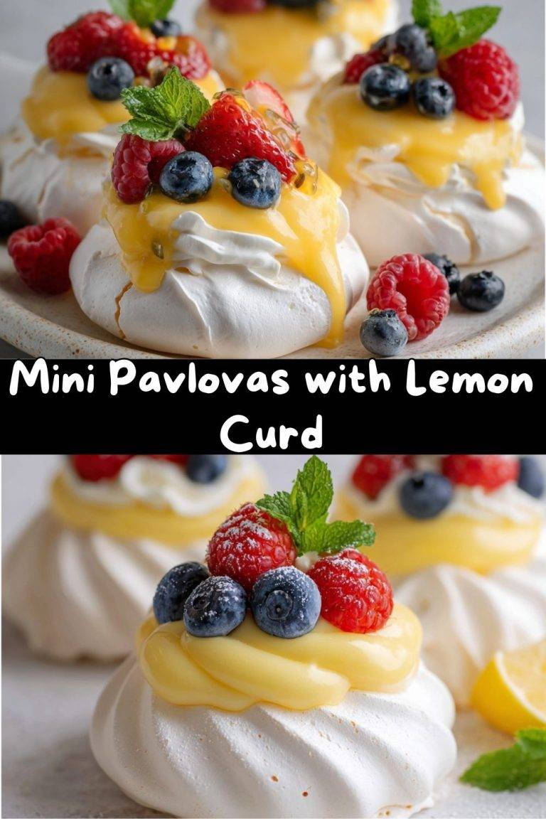 Mini Pavlovas with Lemon Curd : Crisp, Airy, and Perfectly Tangy ...