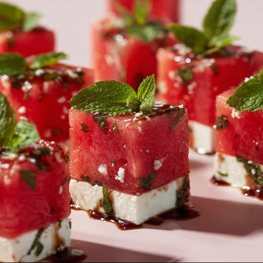 Watermelon Mint Feta Bites