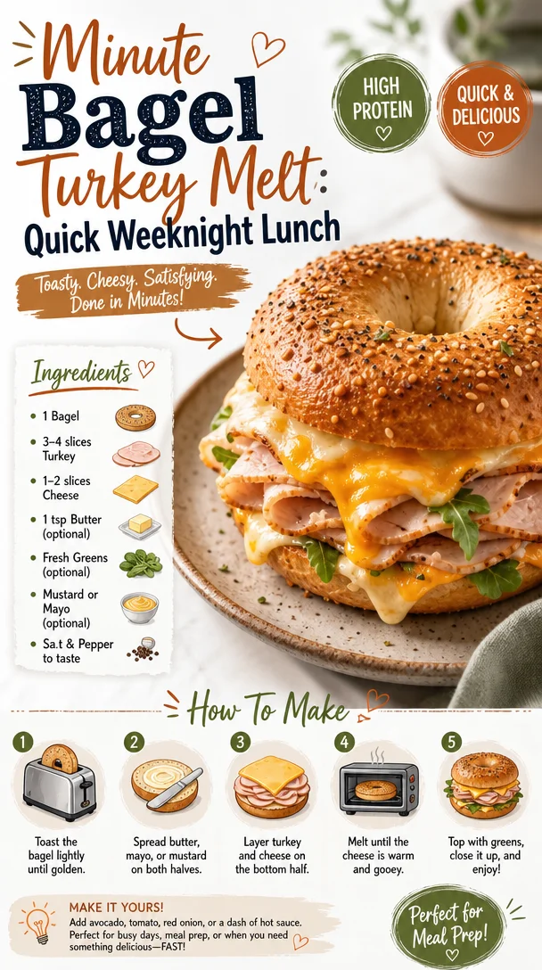 Bagel Turkey Melt: Quick Weeknight Lunch