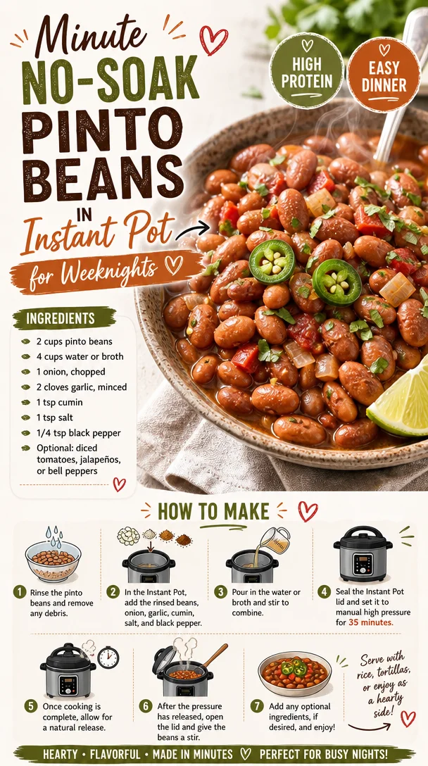 No-Soak Pinto Beans in Instant Pot for Weeknights